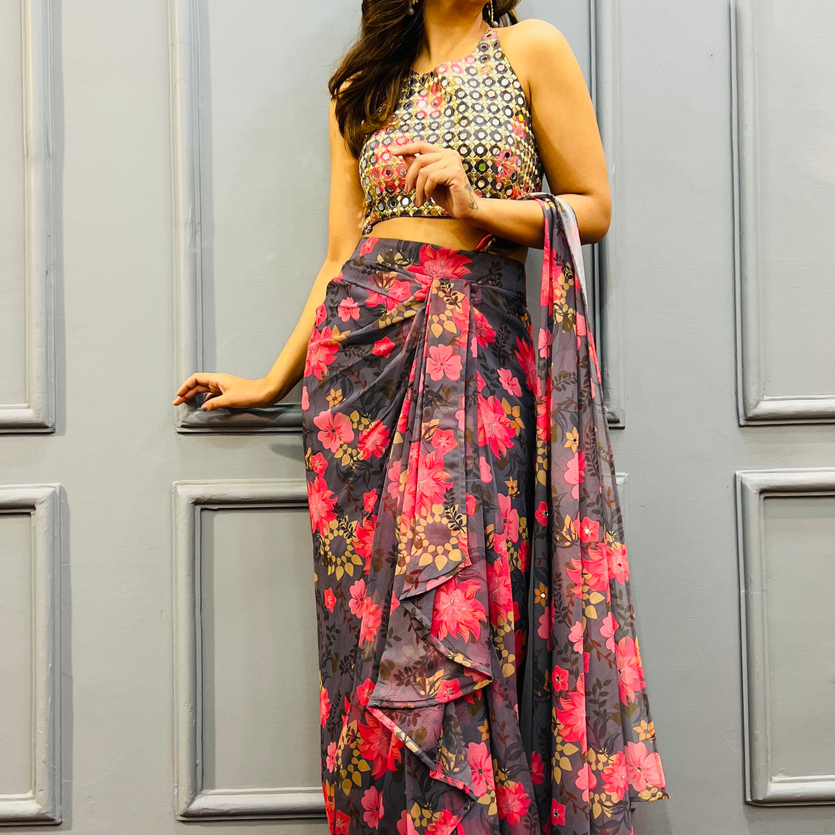 Ready to Wear Pre-draped Designer Sarong Saree – RK Kurtis